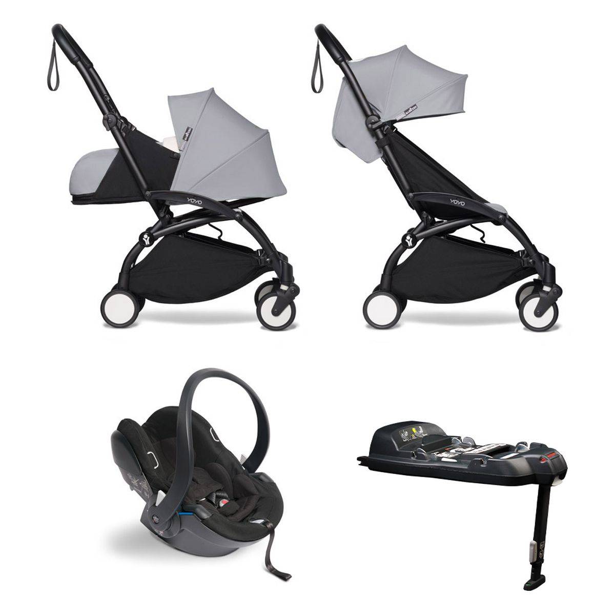 BABYZEN Kolica 4u1 frame black, iZi Go Modular X1 by BeSafe YOYO² stone ...