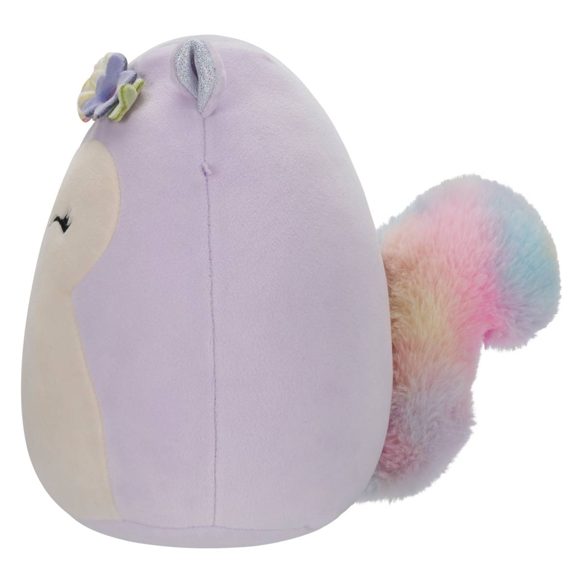SQUISHMALLOWS 20cm - Sydnee - ljubičasta vjeverica s cvjetnom krunom ...